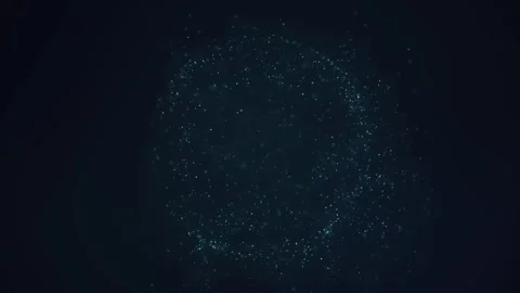 4k shiny particles spherical motion back... | Stock Video | Pond5