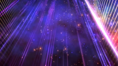 4k shiny purple light lines with particl... | Stock Video | Pond5