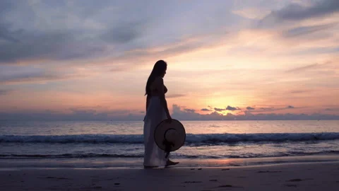 4K Slow motion beautiful women wear whit... | Stock Video | Pond5