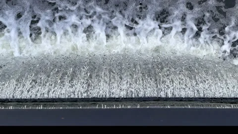 4k Small waterfall, top view. Gateway wi... | Stock Video | Pond5