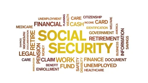 4k Social Security Animated Word Cloud,T... | Stock Video | Pond5