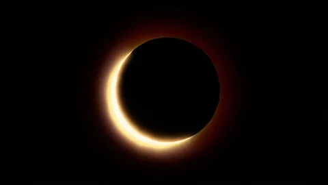 4K Solar Eclipse Animation | Stock Video | Pond5
