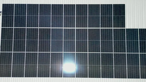 4K Solar panels are installed on the roo... | Stock Video | Pond5
