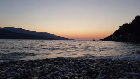 4K Spectacular sunset on the beach | Stock Video | Pond5