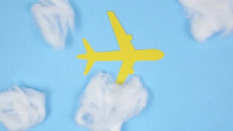 4K Stop Motion Animation Plane Flying Un... | Stock Video | Pond5