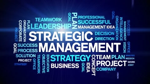 4k Strategic Management Animated Tag Wor... | Stock Video | Pond5