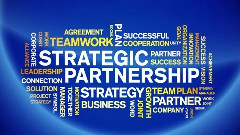4k Strategic Partnership Animated Tag Wo... | Stock Video | Pond5