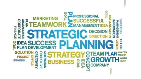 4k Strategic Planning Animated Tag Word ... | Stock Video | Pond5