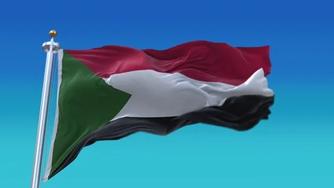 4k Sudan National flag wrinkles waving w... | Stock Video | Pond5