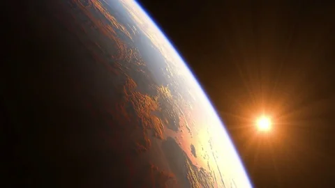4K. Sunrise Over The Earth. Amazing View... | Stock Video | Pond5