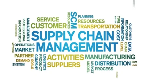 4k Supply Chain Management Animated Tag ... | Stock Video | Pond5