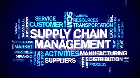 4k Supply Chain Management Animated Tag ... | Stock Video | Pond5