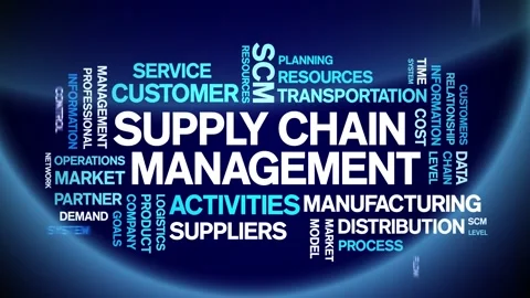 4k Supply Chain Management Animated Tag ... | Stock Video | Pond5