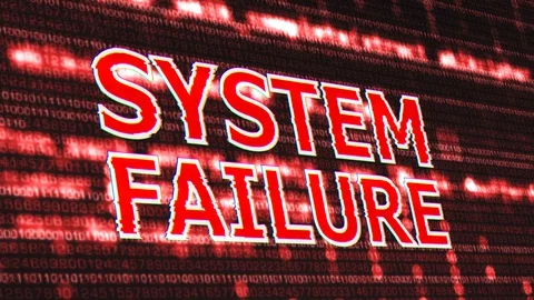 4K System Failure Corrupted Signal Notif... | Stock Video | Pond5