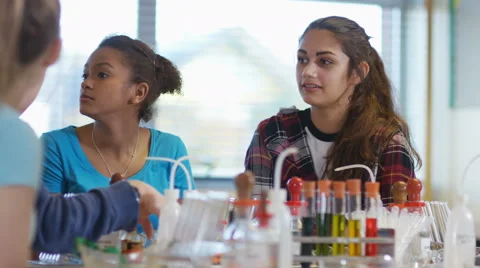 4K Teacher teaching group of students in... | Stock Video | Pond5