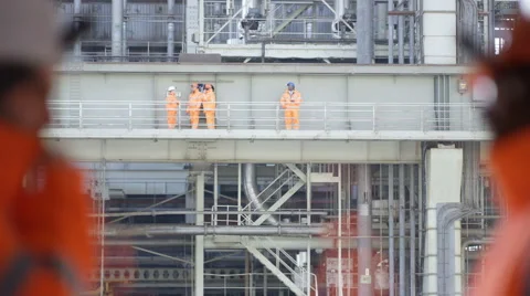 4K Team of engineers at power plant with... | Stock Video | Pond5
