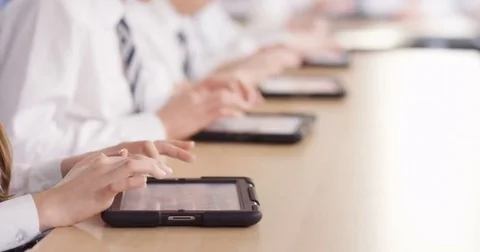 4k, Teenage school children with digital... | Stock Video | Pond5