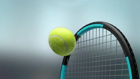 4k tennis racket smash slow motion 3D an... | Stock Video | Pond5