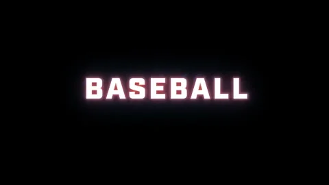 4K text reveal of the word "baseball" on... | Stock Video | Pond5