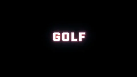 4K text reveal of the word "golf" on a b... | Stock Video | Pond5