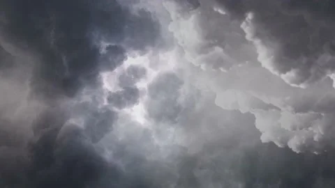4k thunderstorm, lightning flashes and d... | Stock Video | Pond5