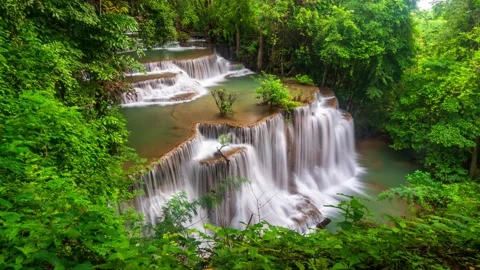 4K Time Lapse of amazing waterfalls in n... | Stock Video | Pond5