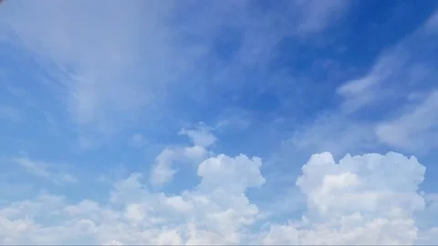 4K time-lapse Blue sky white clouds. Sum... | Stock Video | Pond5