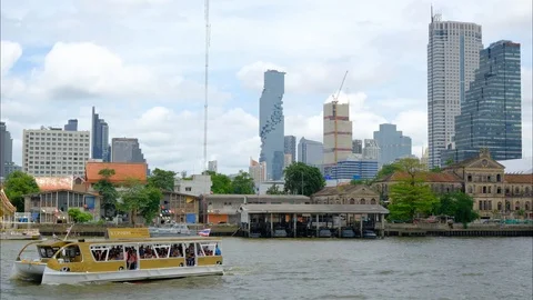 4K Time lapse, Boat traffic in the Chao ... | Stock Video | Pond5