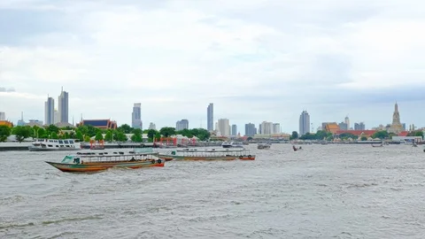 4K Time lapse, Boat traffic in the Chao ... | Stock Video | Pond5
