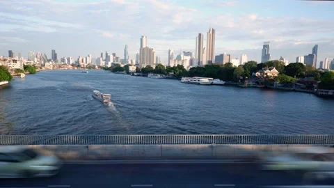 4K Time lapse, Boat traffic in the Chao ... | Stock Video | Pond5