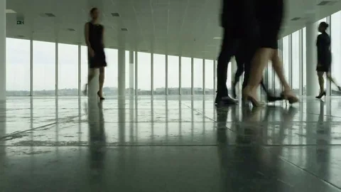 4K Time lapse busy business team in larg... | Stock Video | Pond5