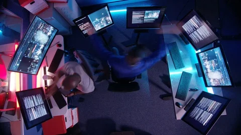 4K Time lapse computer experts surrounde... | Stock Video | Pond5