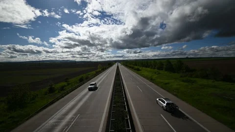 4K time-lapse of driving cars on a dual ... | Stock Video | Pond5