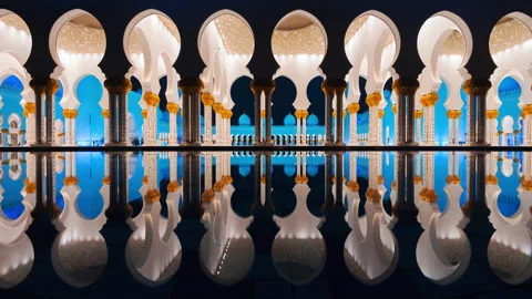 4K Time lapse of exterior Sheikh Zayed G... | Stock Video | Pond5