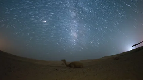 4K Time lapse of night sky milky way mot... | Stock Video | Pond5