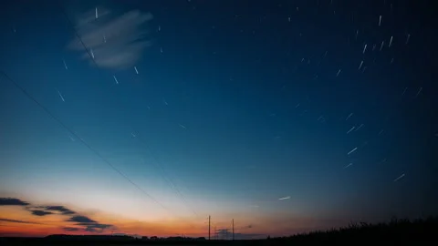 4k Time Lapse Night Starry Sky. Dawn Is ... | Stock Video | Pond5