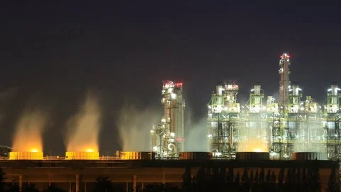 4k Time-lapse of Oil refinery industrial... | Stock Video | Pond5