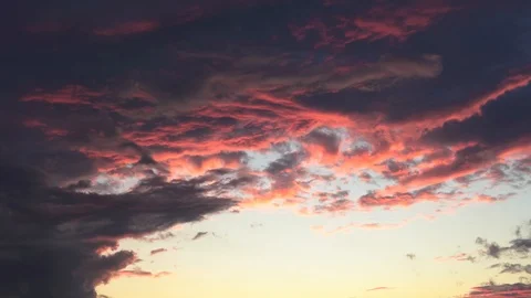 4K time lapse of sunset sky full of movi... | Stock Video | Pond5