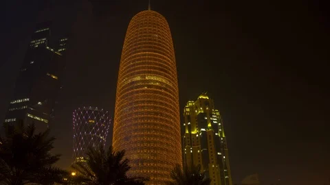 "4K Timelapse Of Burj Doha High Rise Off... | Stock Video | Pond5