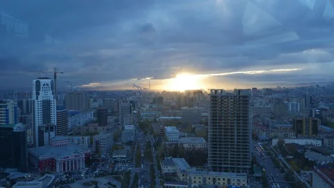 4K, Timelapse of sunrise in Ulaanbaatar ... | Stock Video | Pond5