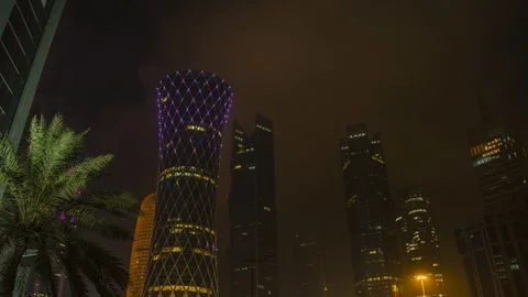 4K timelapse of Tornado Tower in Doha, Q... | Stock Video | Pond5