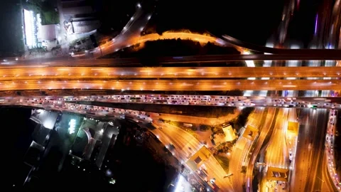 4K timelapse Traffic on freeway intercha... | Stock Video | Pond5