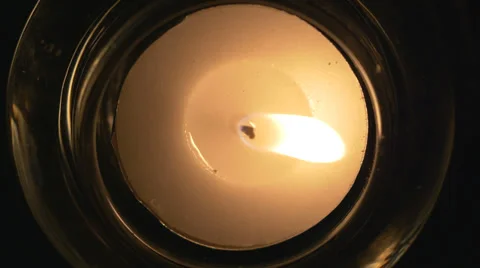 4K Top View Burning Candle Flame | Stock Video | Pond5