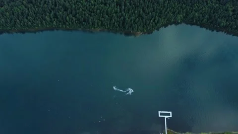 4k Top view of environment and ships mov... | Stock Video | Pond5
