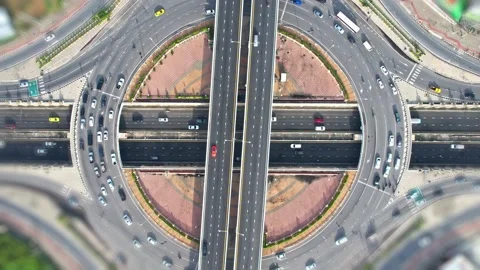 4K : Top view of Tunnel under the interc... | Stock Video | Pond5