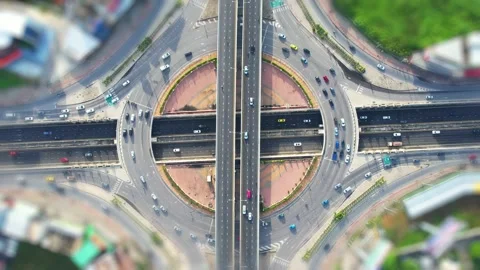 4K : Top view of Tunnel under the interc... | Stock Video | Pond5