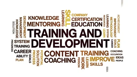 4k Training and Development Animated Tag... | Stock Video | Pond5