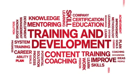 4k Training and Development Animated Tag... | Stock Video | Pond5