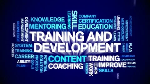 4k Training and Development Animated Tag... | Stock Video | Pond5