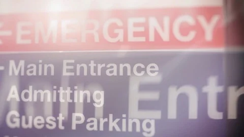 4k Trauma hospital emergency room sign e... | Stock Video | Pond5